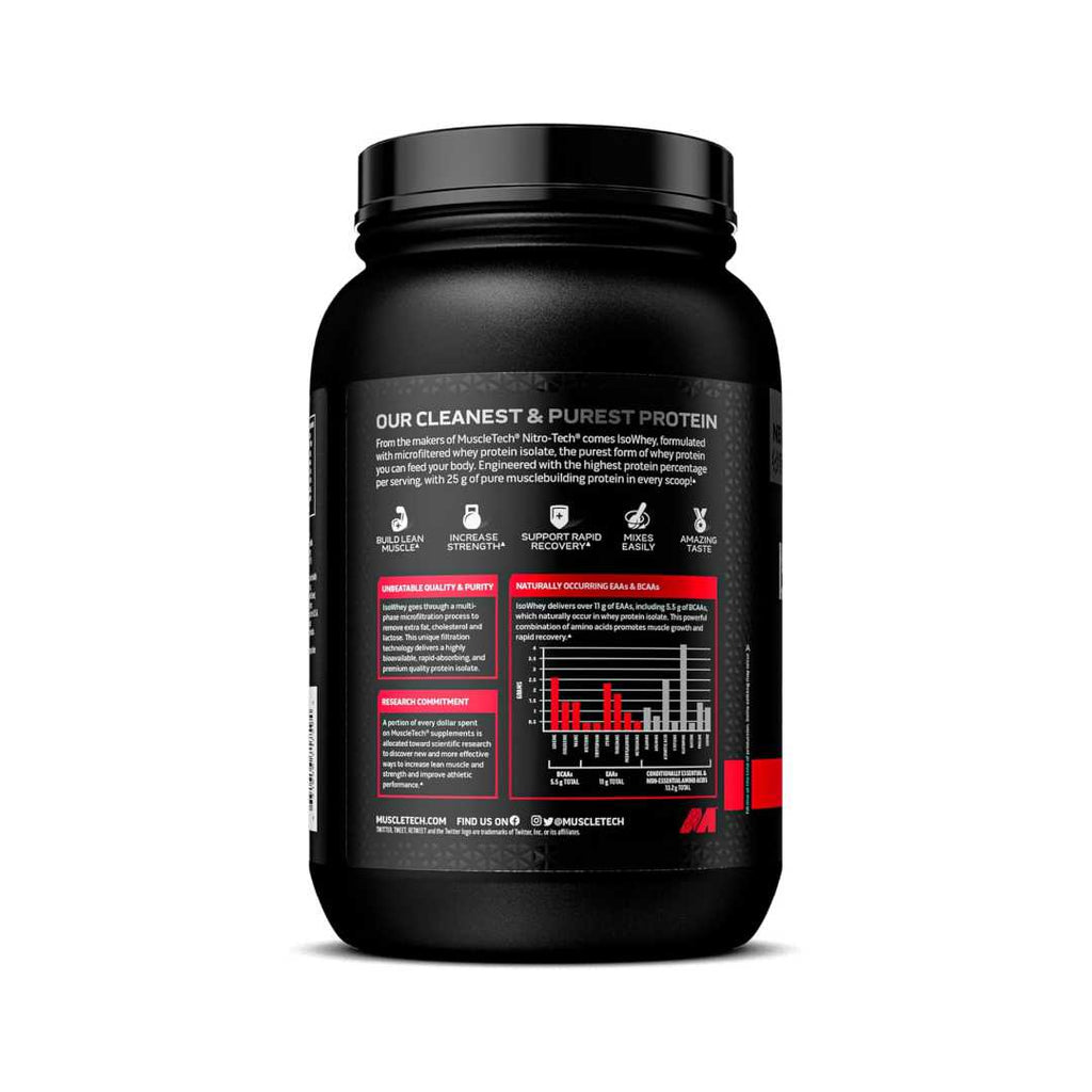 MuscleTech ISO Whey Isolate Protein Powder, 25g Protein, 2lbs – xZenCare